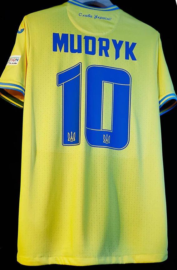 Fifa World Cup 2024 European cup Ukraine #10 Mykhaylo Mudryk Jersey ...