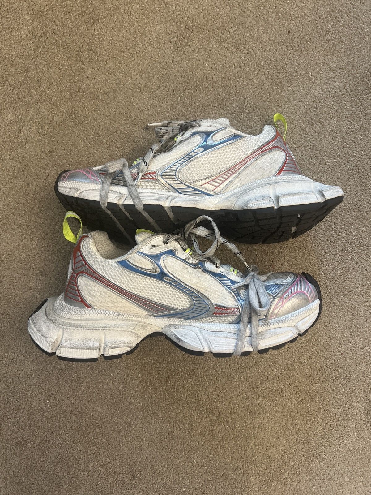 Balenciaga White / Multi-Color Balenciaga 3XL Distressed | Grailed
