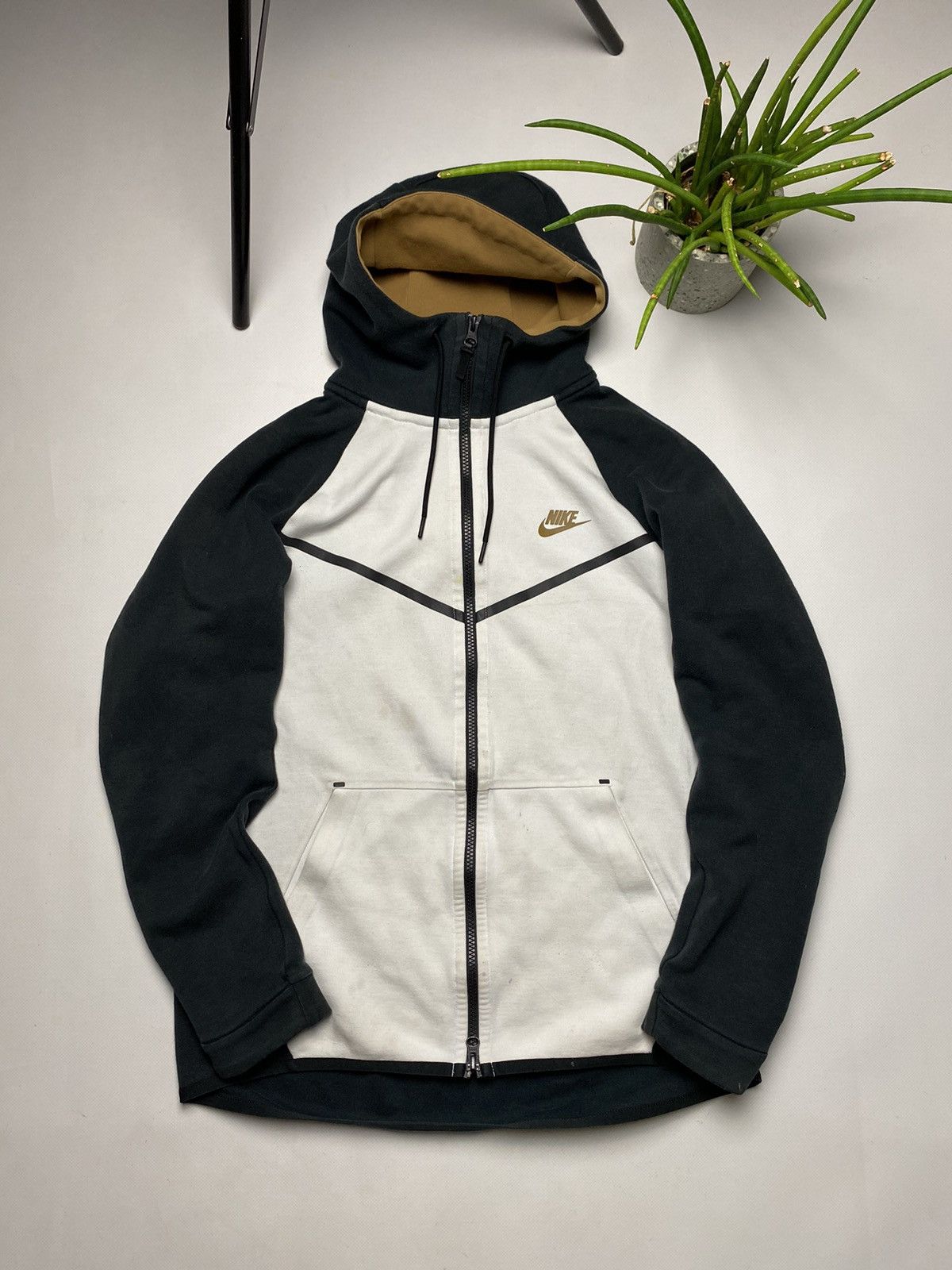Nike × Vintage Nike tech fleece rare zip hoodie drill style | Grailed