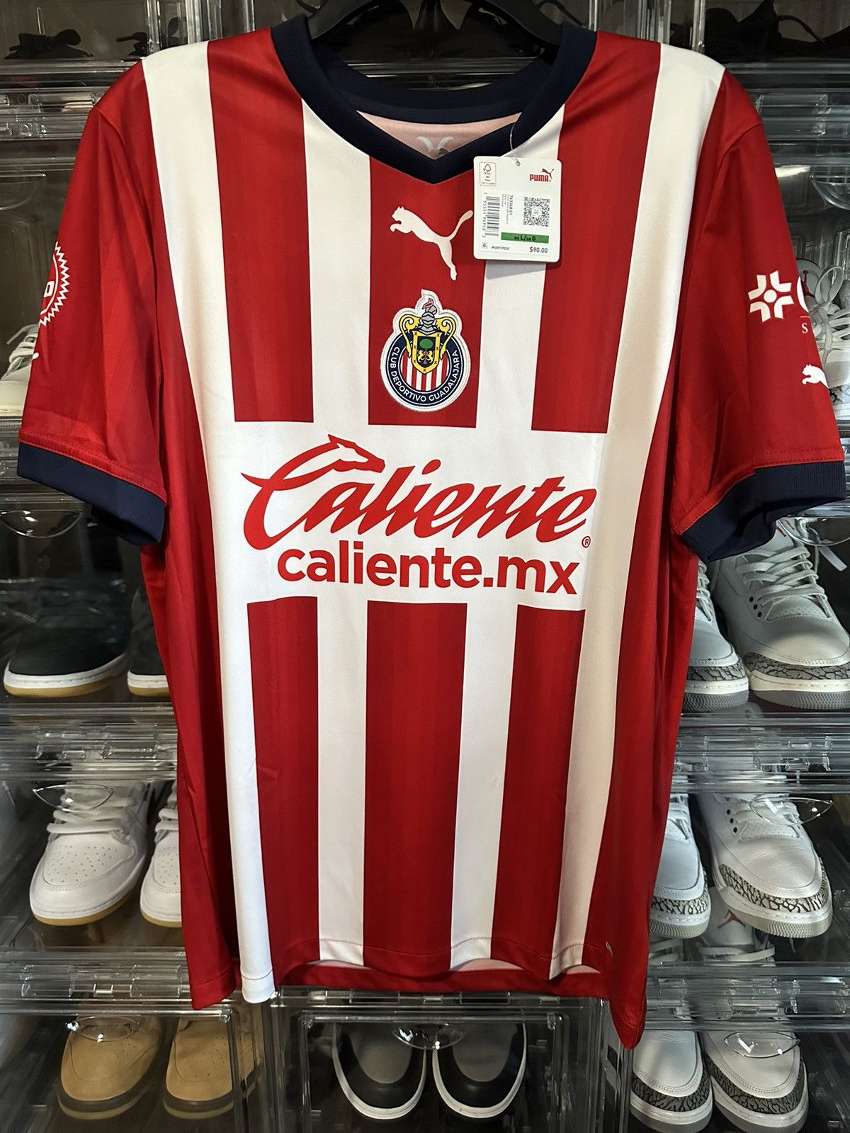 Vintage Puma 22-23 Chivas Guadalajara home fan stadium jersey Large ...