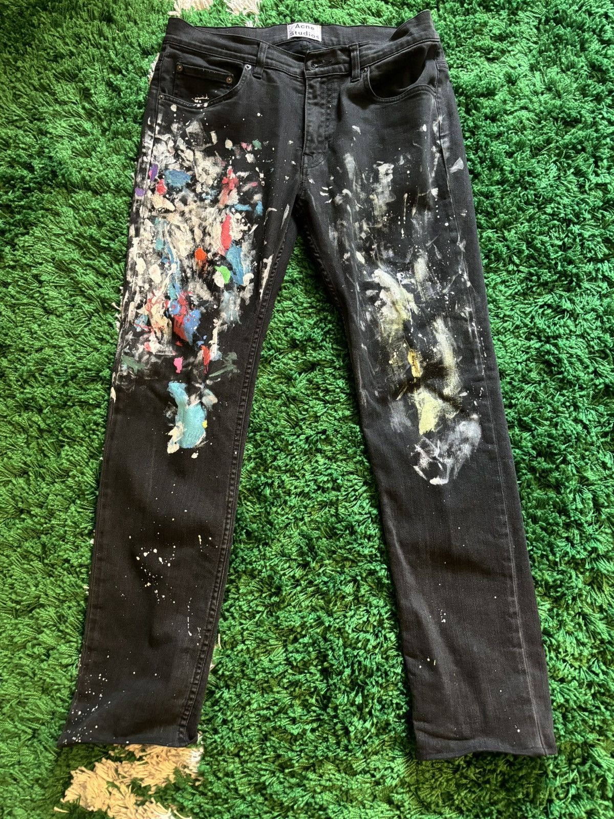 Acne Studios Acne Studios Paint Splatter Denim | Grailed