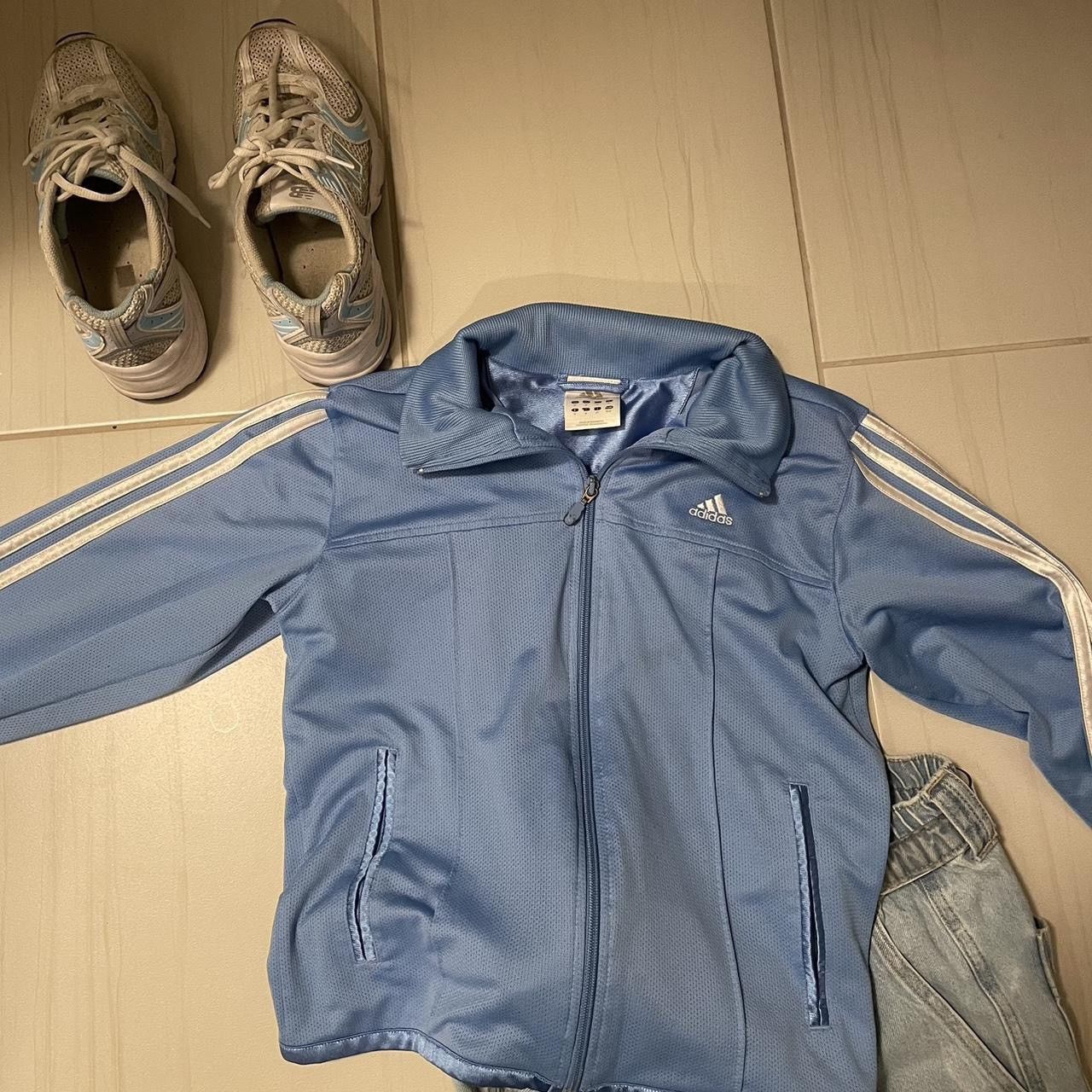Adidas Baby blue adidas track jacket | Grailed