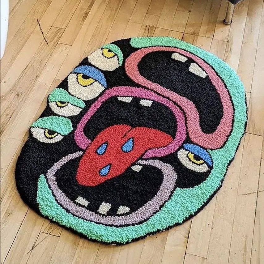 Custom Eyes and Mouth Monster Cartoon Rug Carpet | Grailed