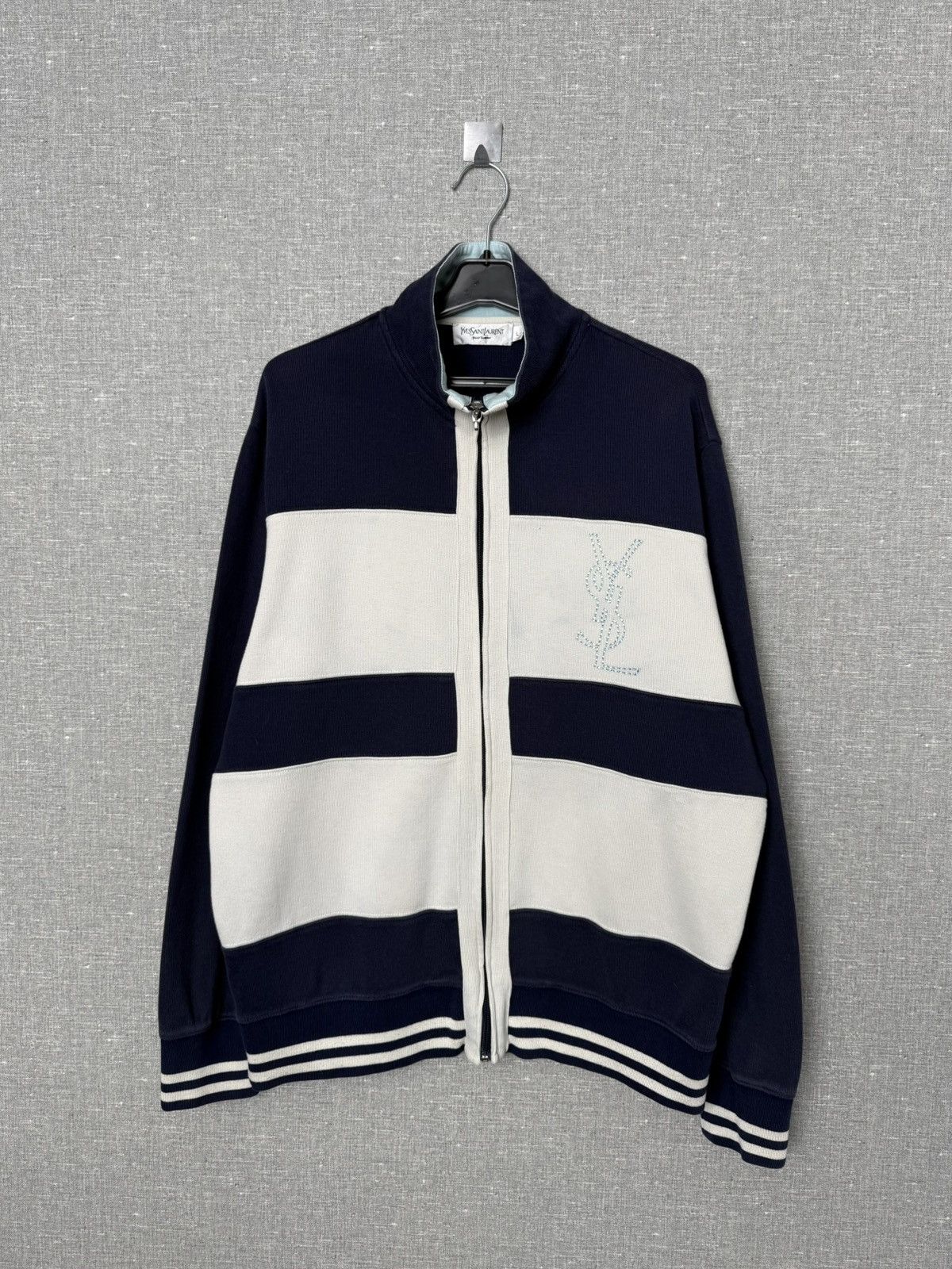Yves Saint Laurent Vintage Yves Saint Laurent Zip Up Sweater Large YSL ...