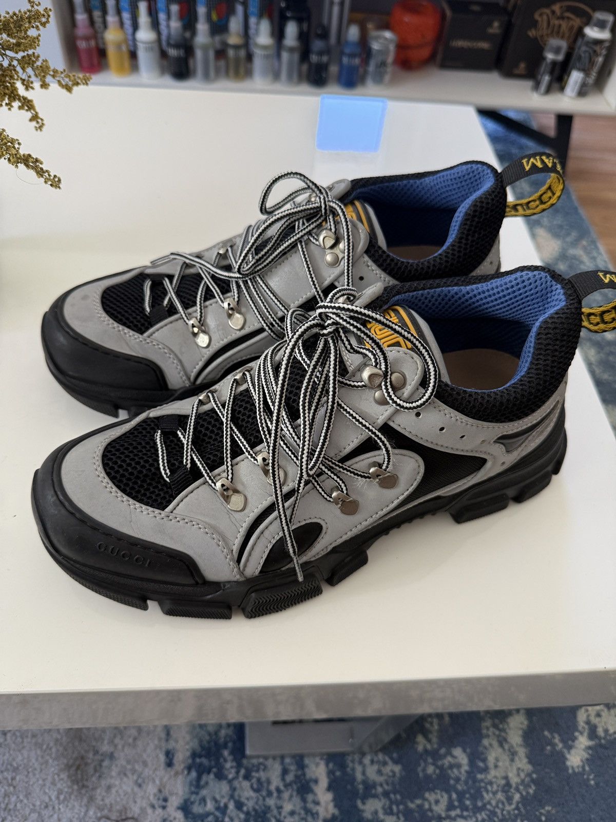Gucci Grey Reflective Flashtrek Sneakers | Grailed
