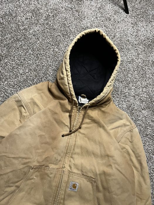 Vintage Vintage USA Made Carhartt Sunfaded Canvas Jacket Large | Grailed