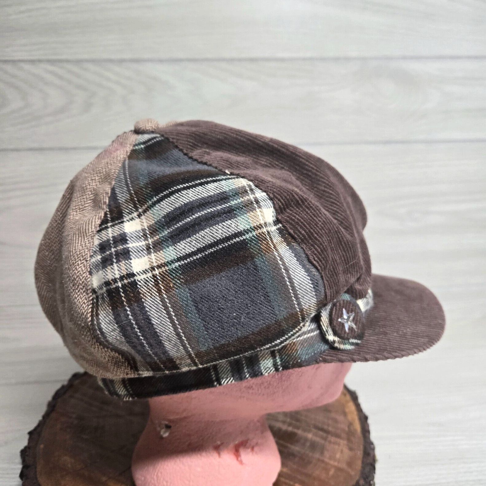 Joe Boxer Joe Boxer One Brown Tan Tweed Adult Women's Newsboy Hat Cap ...