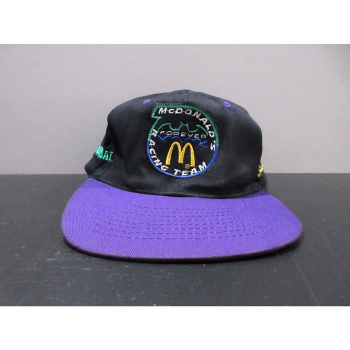 NASCAR VINTAGE McDonalds Hat Cap Snap Back Nascar Bill Elliott Batman ...