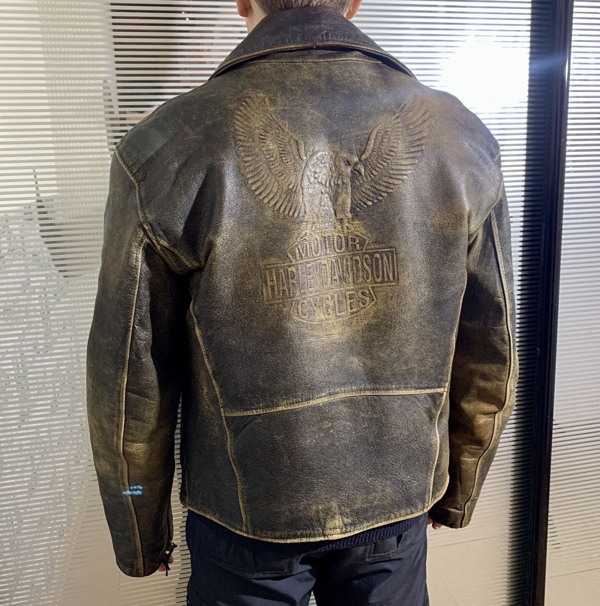 Harley Davidson × Leather Jacket × Racing Harley Davidson Moto Leather ...