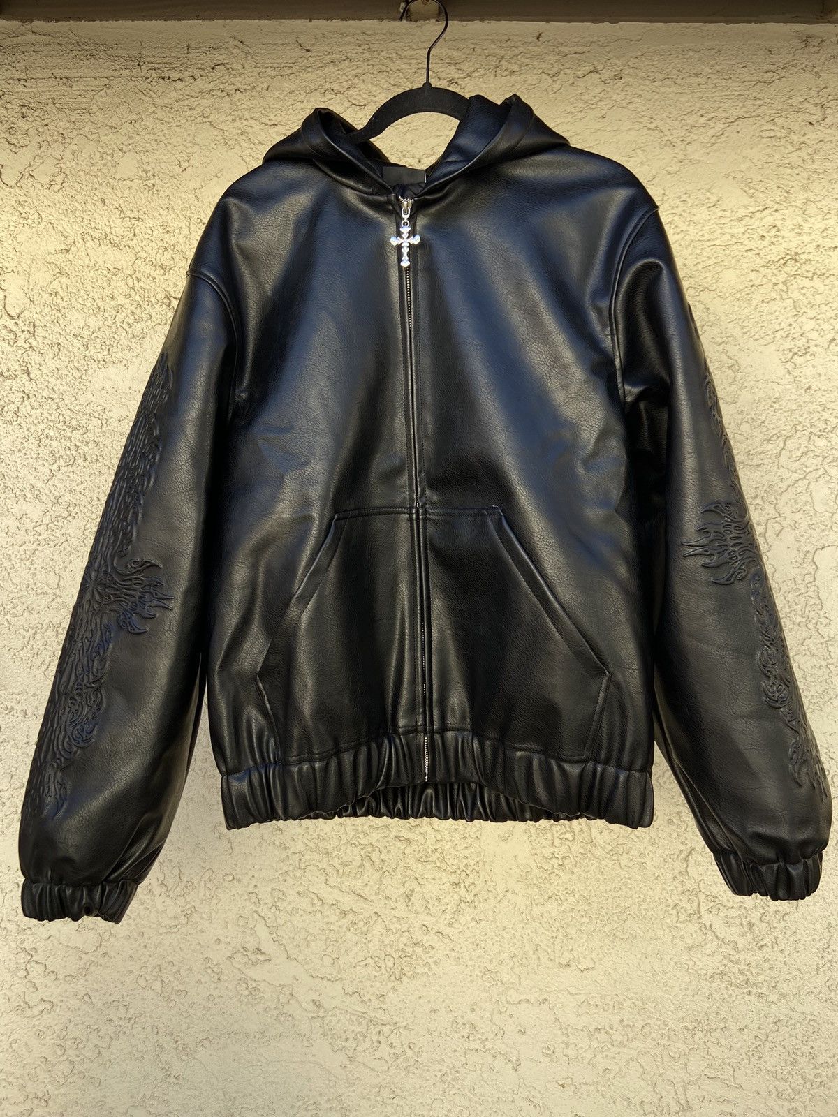 Luxury × Streetwear Curse Leather Hooded Bomber Jacket | Grailed
