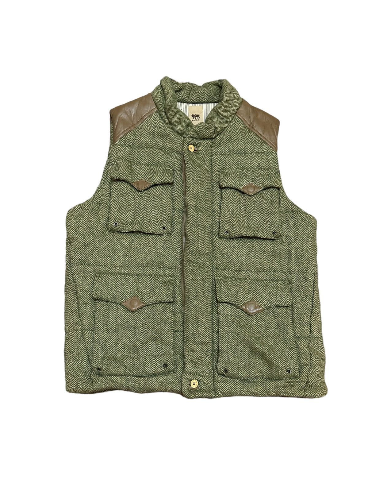 Norbit Norbit Puffer Vest Jacket Wool Leather | Grailed