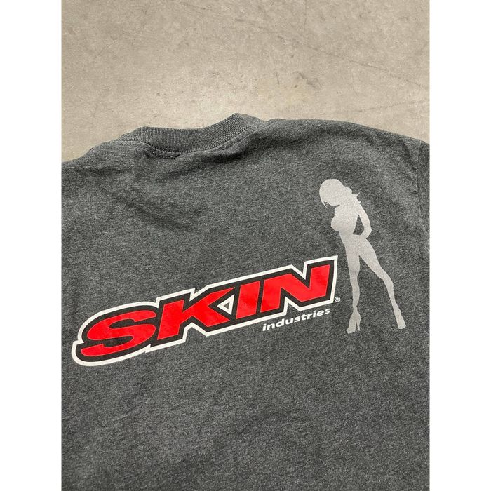 Skin Vintage Skin Industries stripper babe skater gray shirt | Grailed