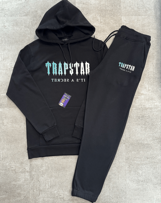 Trapstar London Trapstar Decoded Hooded Tracksuit - Black/Teal Gradient ...