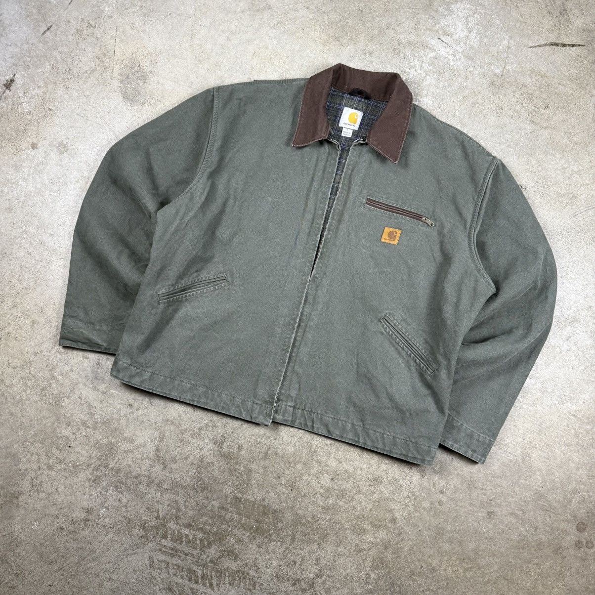 Carhartt × Made In Usa × Vintage Vintage Carhartt Detroit Blanket Lined J97 MOS Jacket Large ...