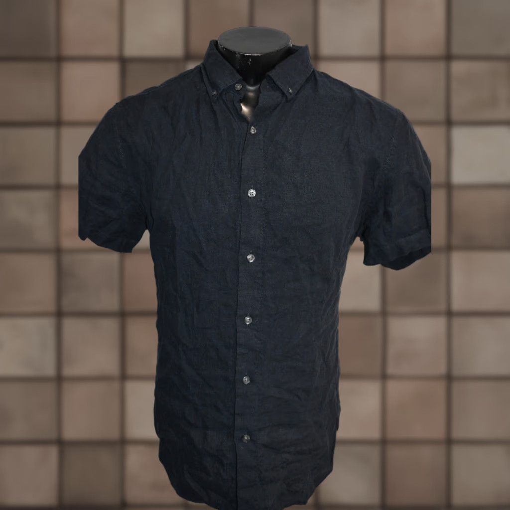 Bonobos Bonobos Linen Shirt Mens Large Slim Fit Extra Large Blue ...