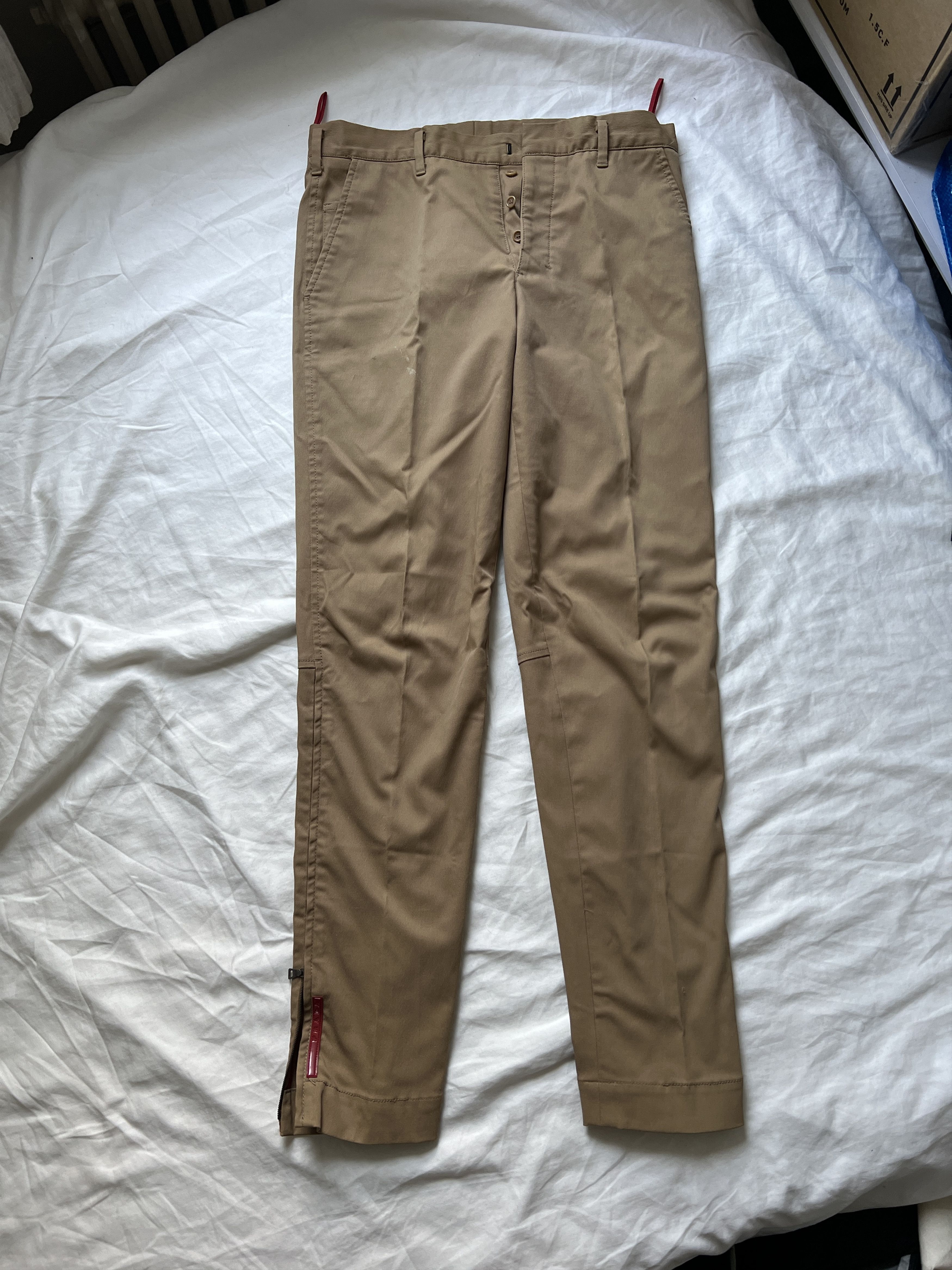 Prada Vintage Prada Red Tab Pants | Grailed