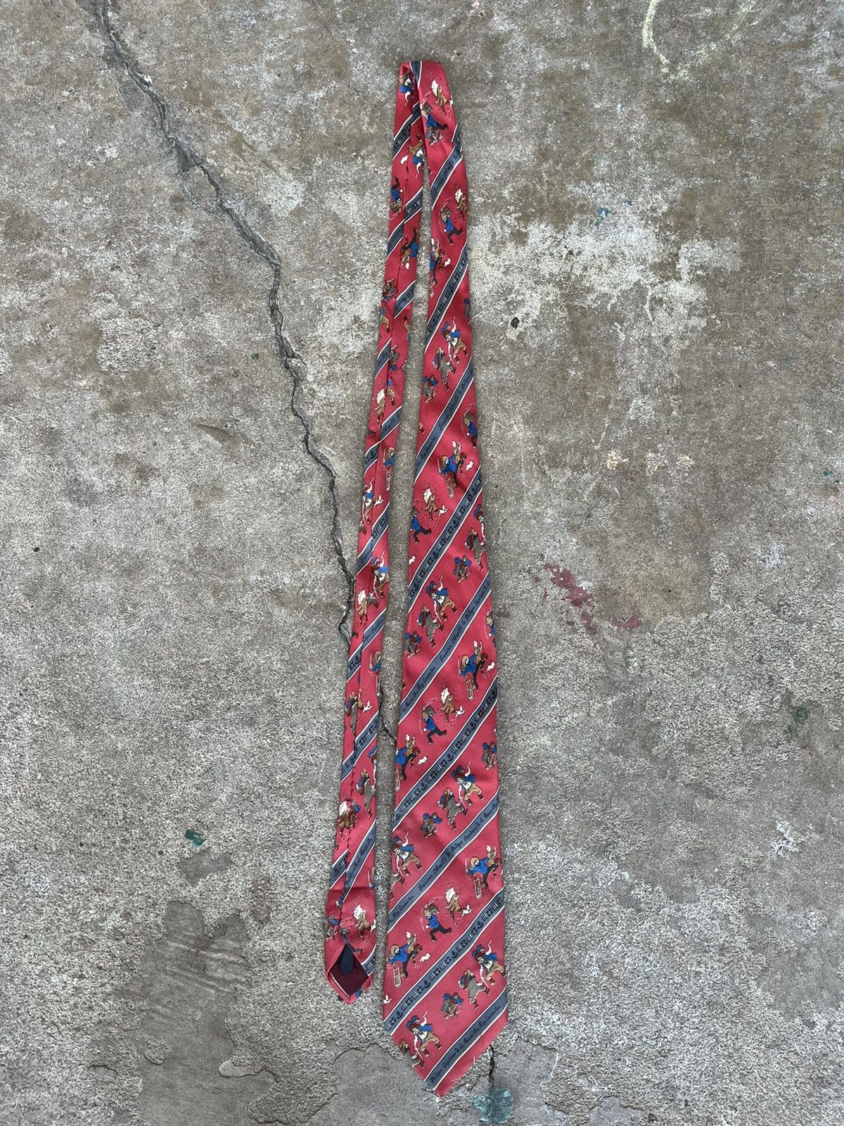 Italian Designers × Movie × Vintage 90s Vintage Silk TinTin Tie Made in ...