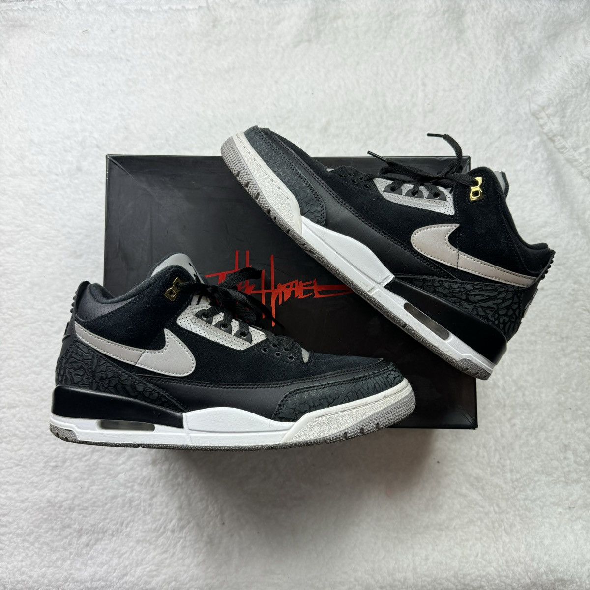 Jordan Brand × Nike Jordan 3 ‘Tinker Hatfield’ Black Cement | Grailed