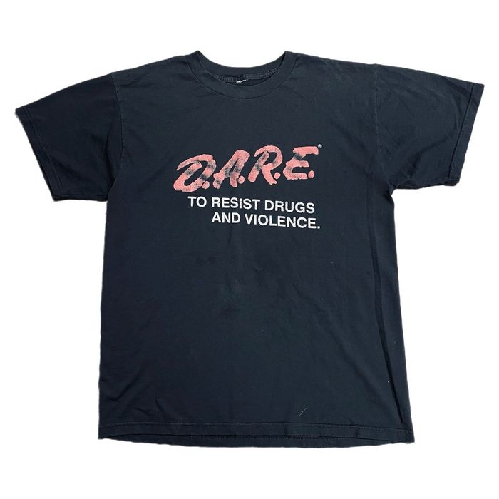 Vintage Vintage DARE School Program Faded Black T-Shirt Unsound Rags ...