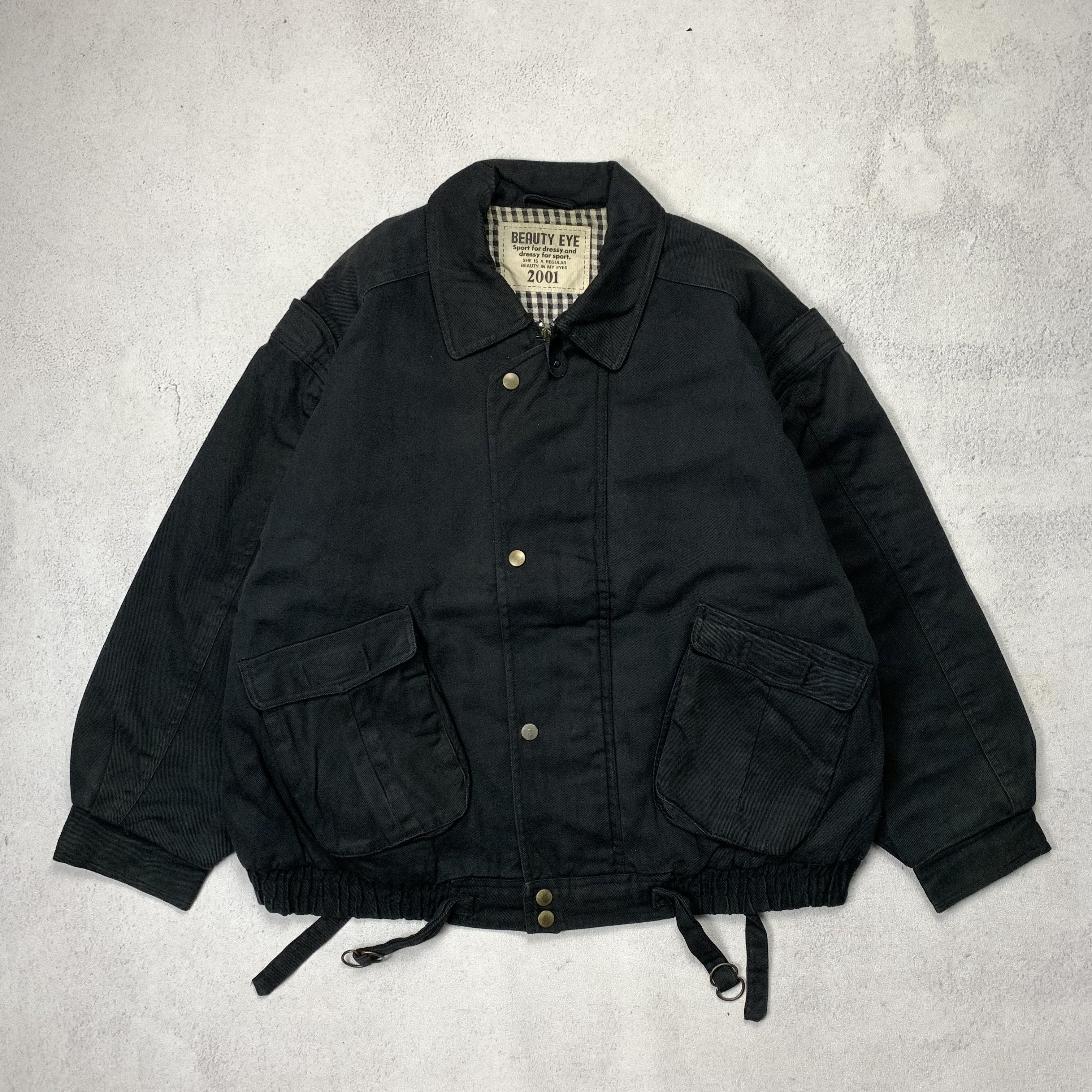 Japanese Brand 2001 Beauty Eye Cargo Bomber Jacket 3D Pocket Cargo ...