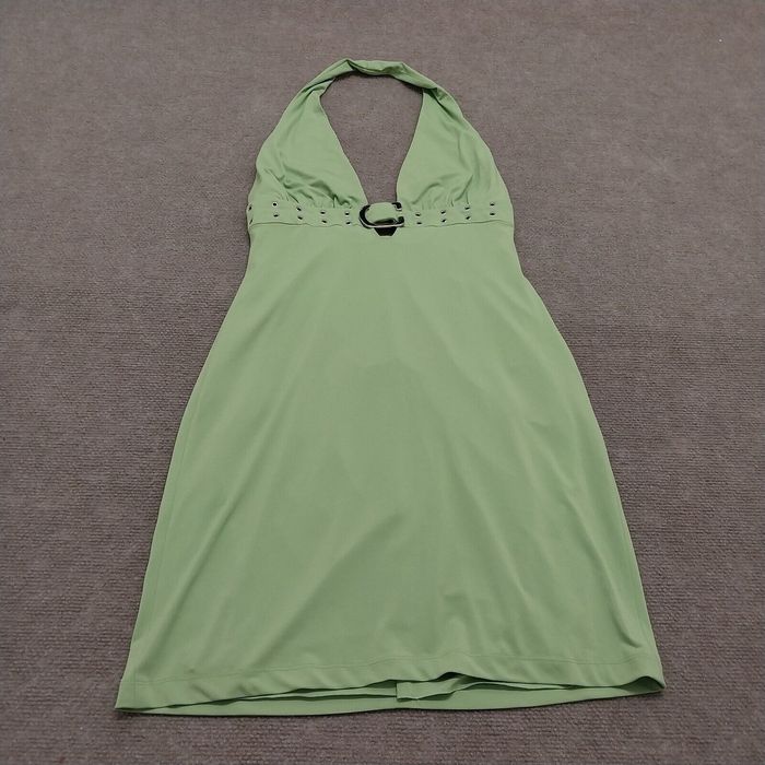 Vintage Cache Womens Size 8 Green Strap Around Neck Open Back Halter ...