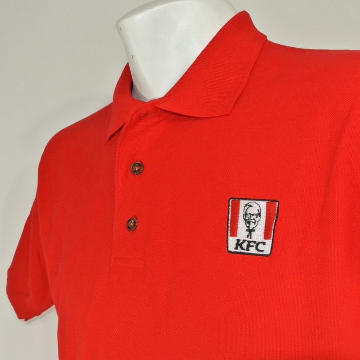 Mando KFC Kentucky Fried Chicken Bucket Uniform Red Polo Shirt | Grailed