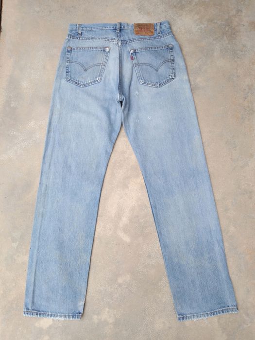 Vintage 90s Vintage Levi's Jeans 505 Light Wash Distressed 33x32 | Grailed