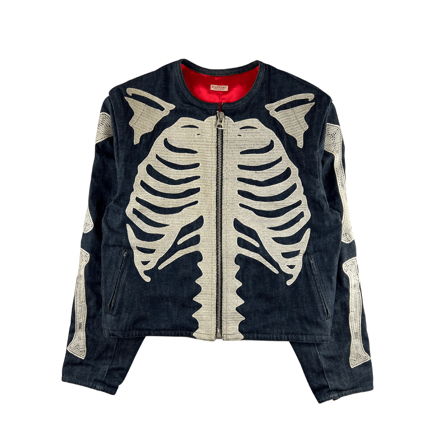 Kapital Kapital Kountry Skeleton Bone Rider Denim Jacket | Grailed
