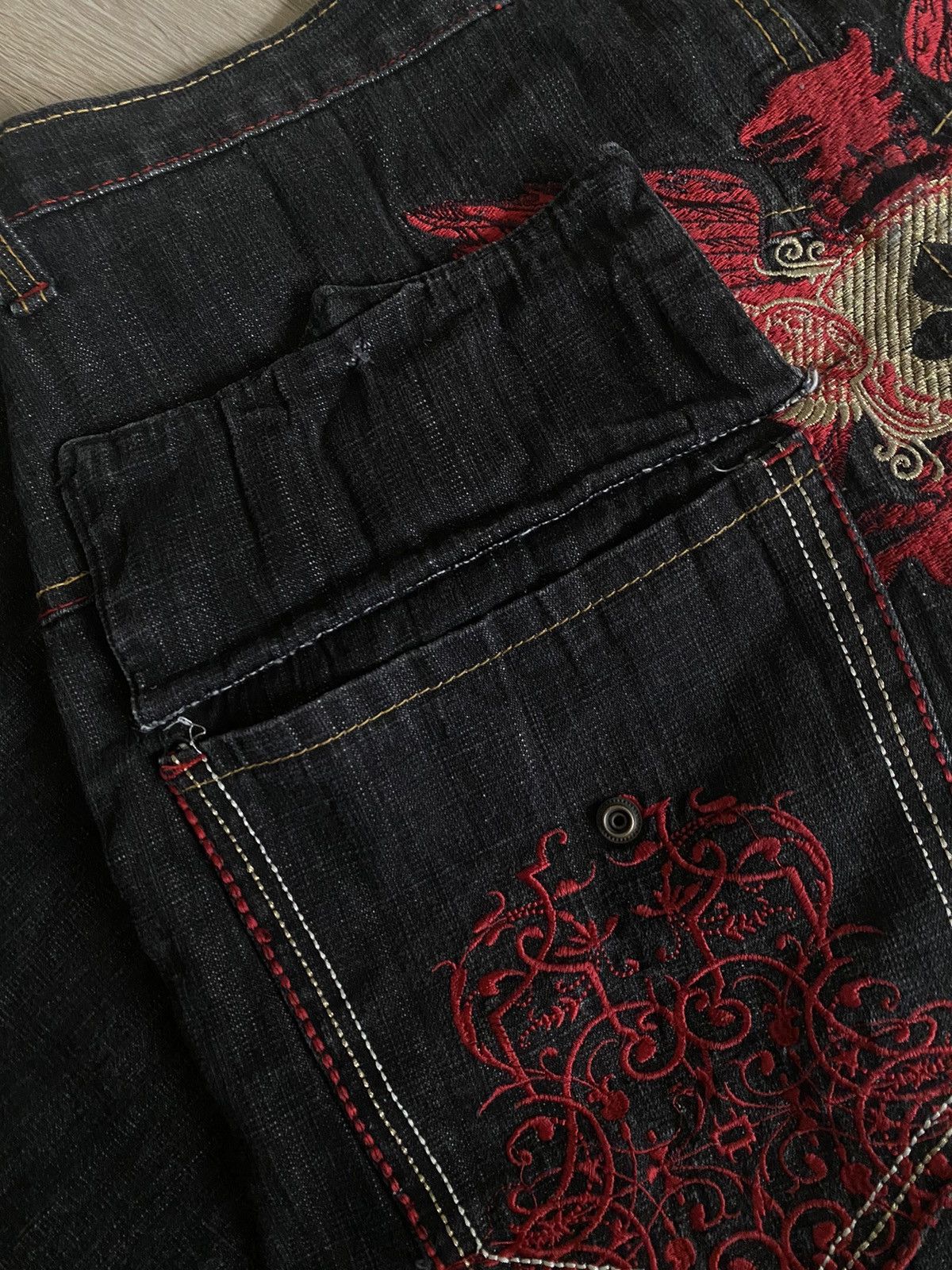 Southpole Red ape baggy jorts | Grailed