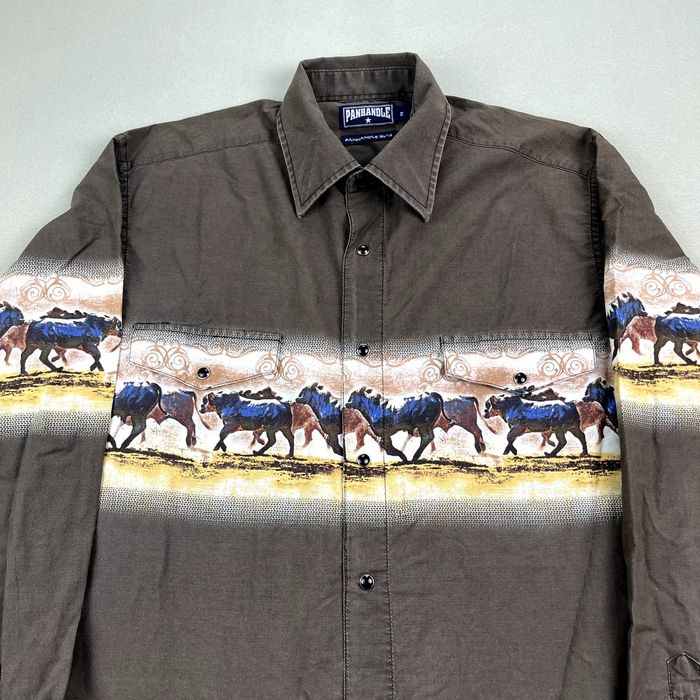 Panhandle Slim Panhandle Slim Western Shirt Medium Brown Pearl Snap ...