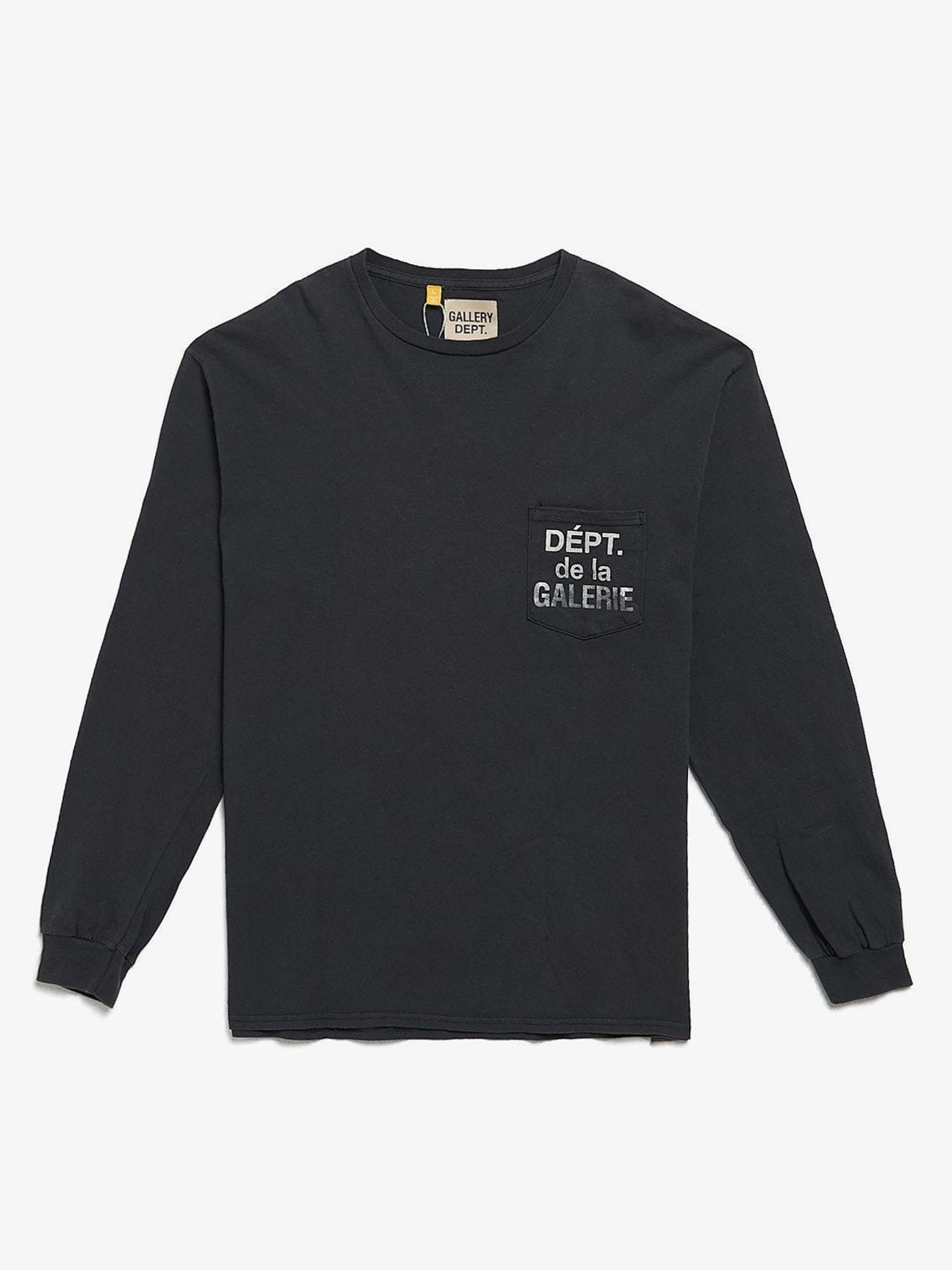 Gallery Dept. Dark Gray Pocket Logo Detailed Cotton Longsleeve | Grailed