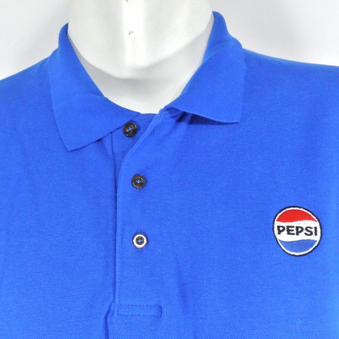 Mando PEPSI Cola Merchandising Employee Uniform Polo Shirt Blue | Grailed
