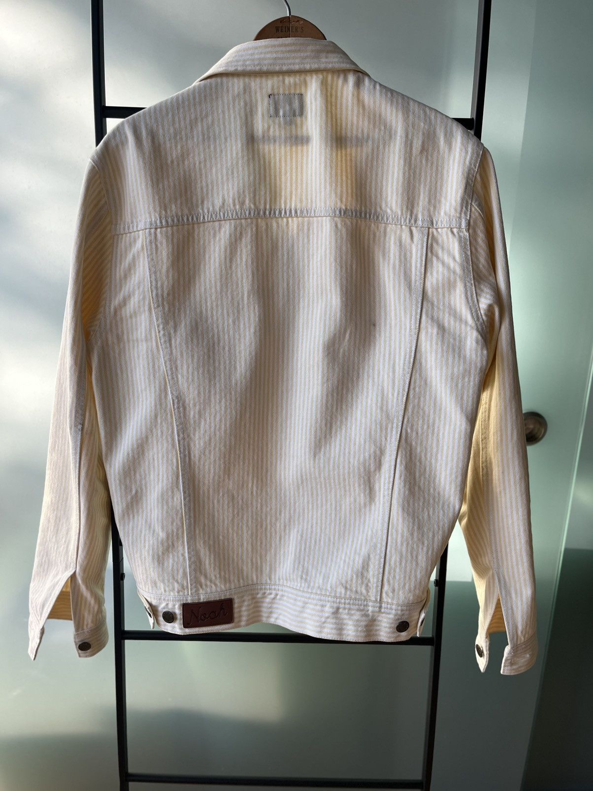 Noah Noah Yellow Stripped Denim Trucker Jacket | Grailed