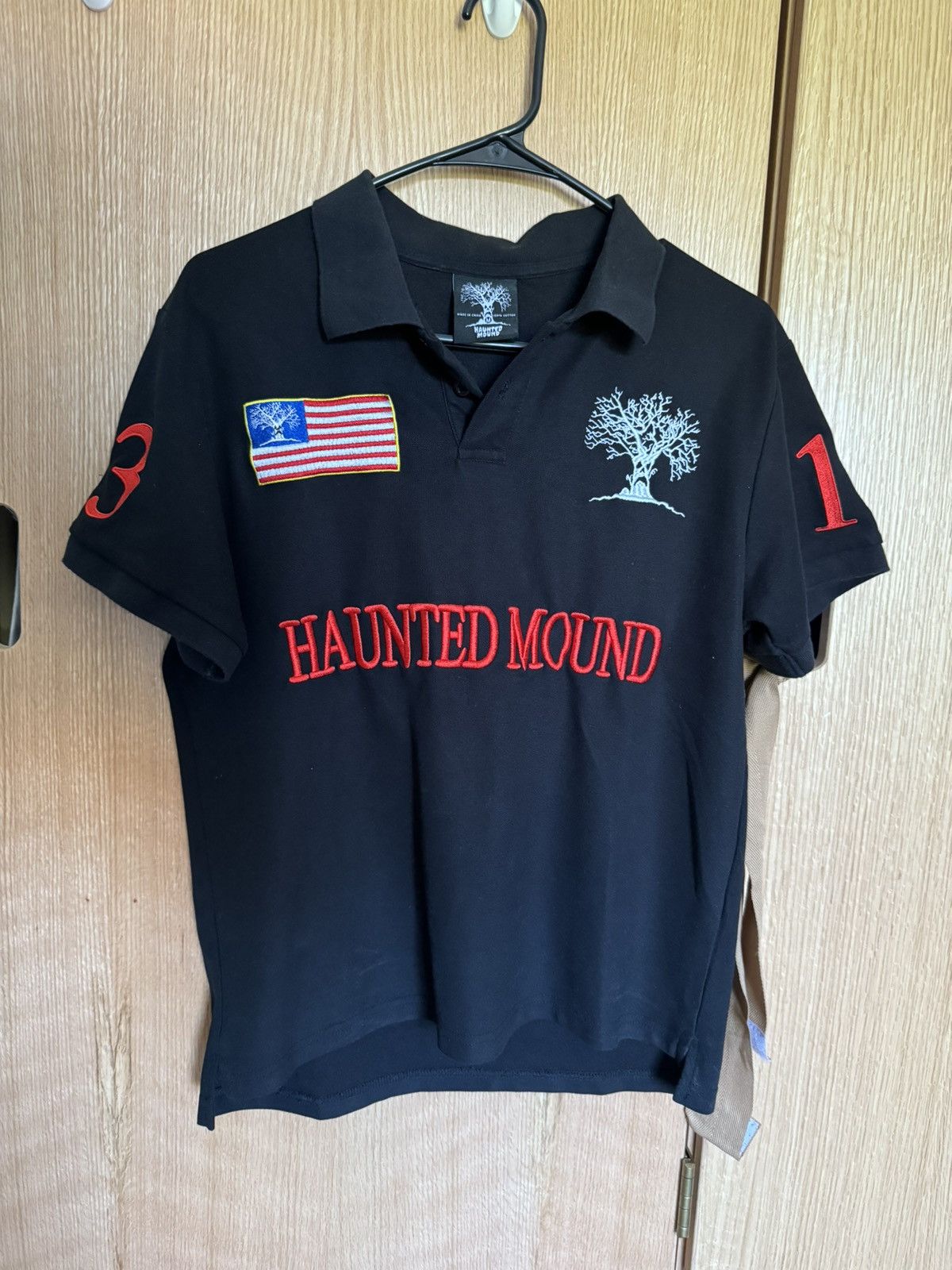 Haunted Mound × Polo Ralph Lauren Black and red Haunted Mound polo ...