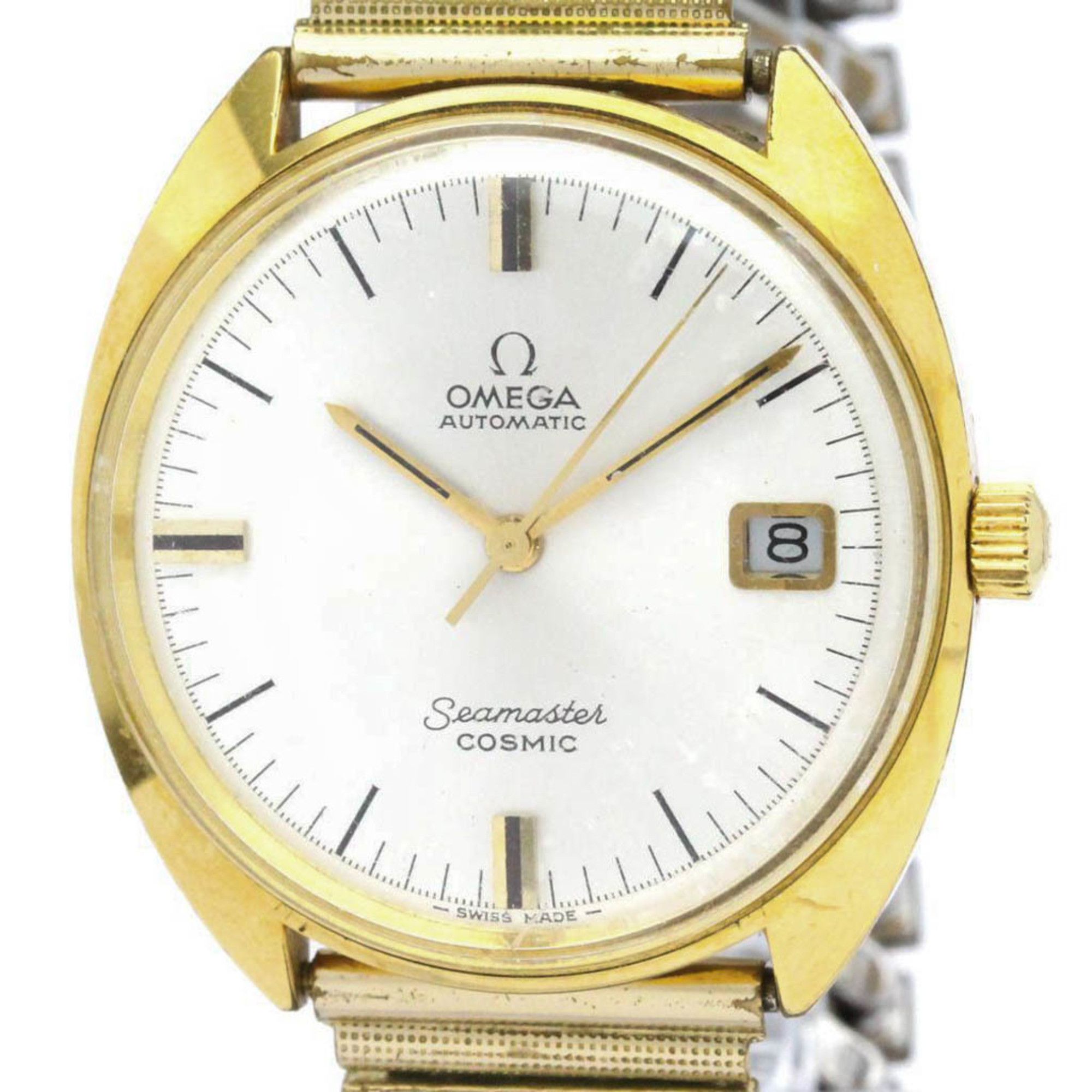 Omega Vintage OMEGA Seamaster Cosmic Gold Plated Cal 565 Mens Watch 166 ...