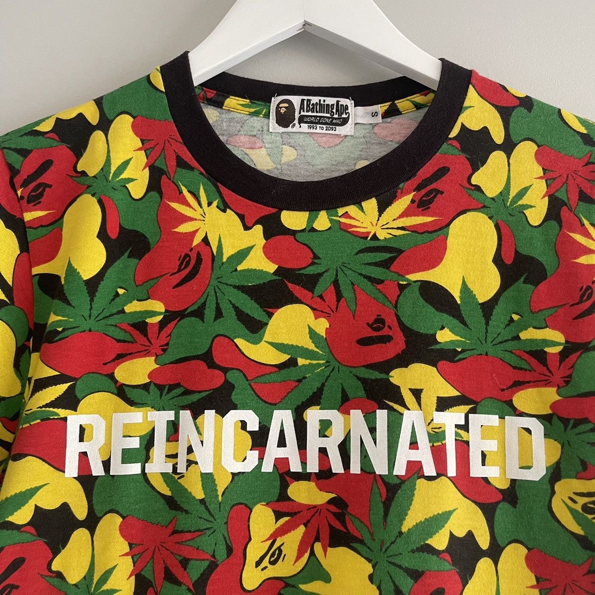 Bape × Snoop Dogg Bape X Snoop Lion Reincarnated Rasta Camo Pot Leaf ...