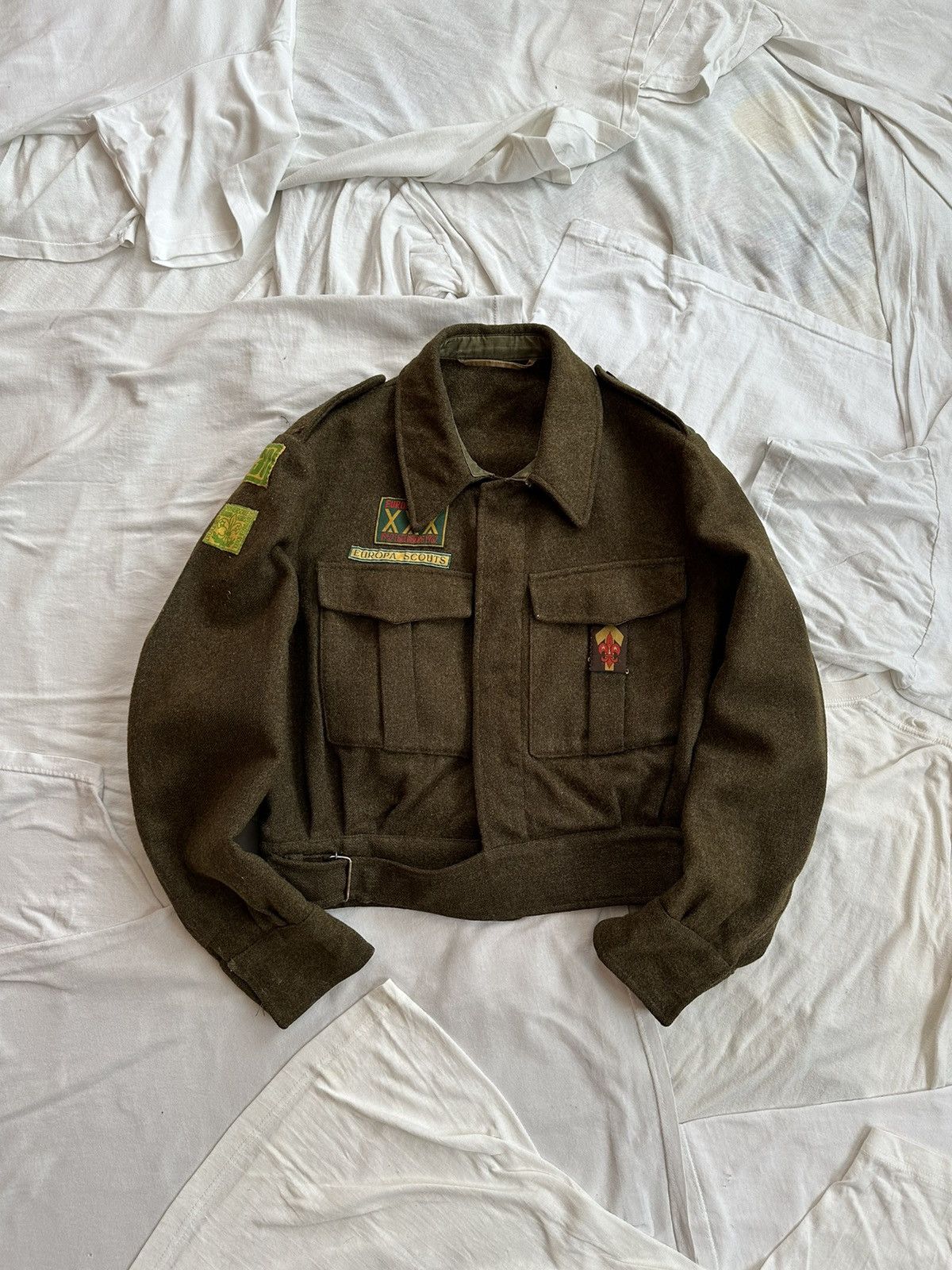 Vintage 1950s Austria Europa Scouts Faded Wool Battledress Jacket | Grailed