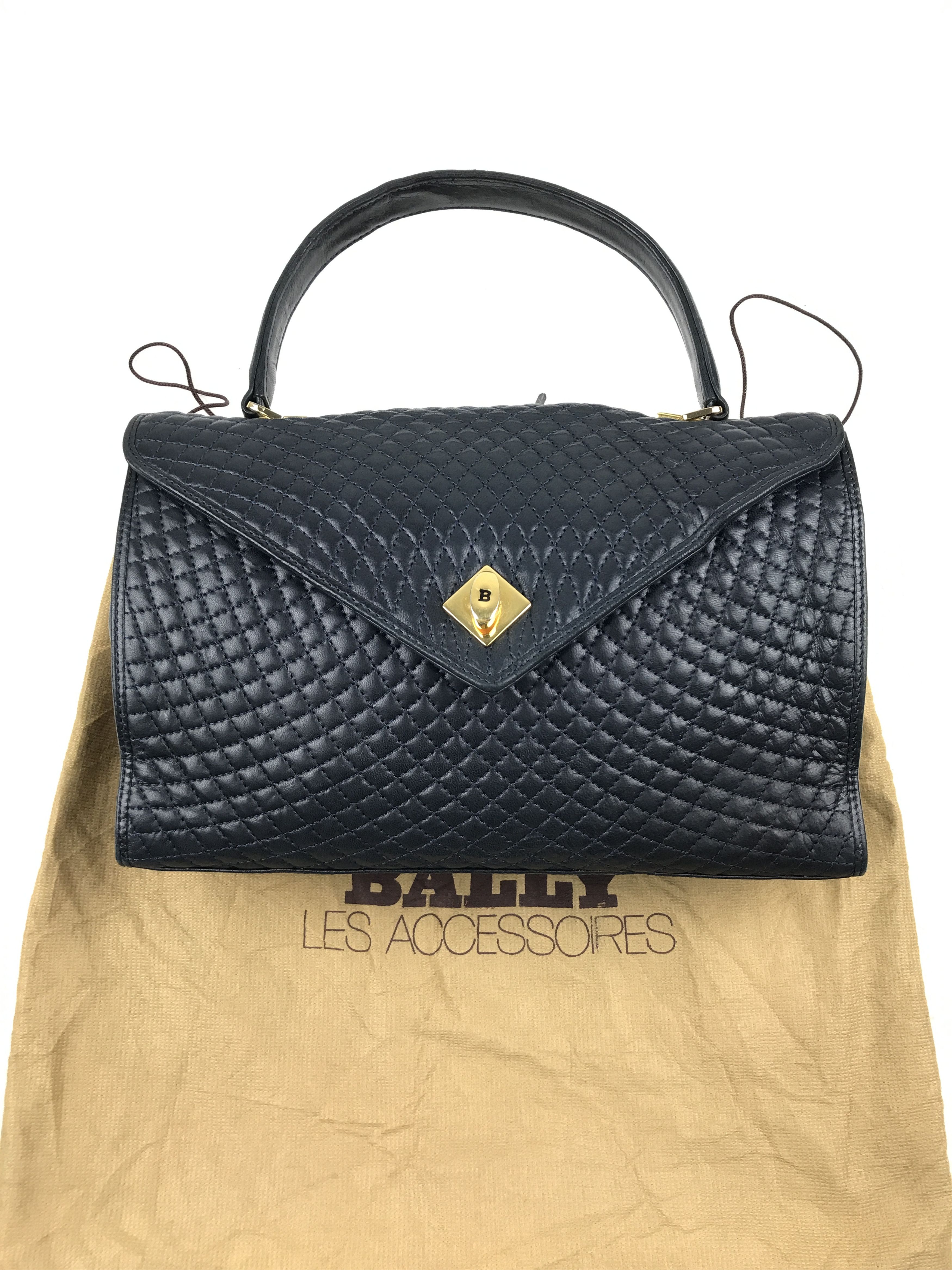 Bally × Designer × Vintage Bally Quilted Handbag Pure Leather | Grailed