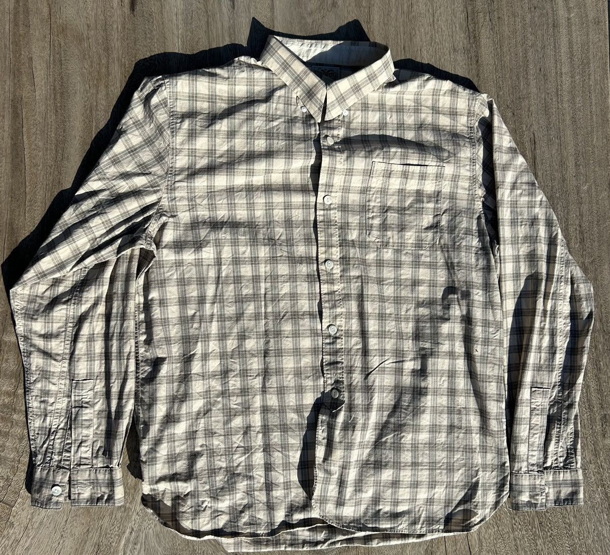 RRL Ralph Lauren RRL Beige Check Button Up | Grailed