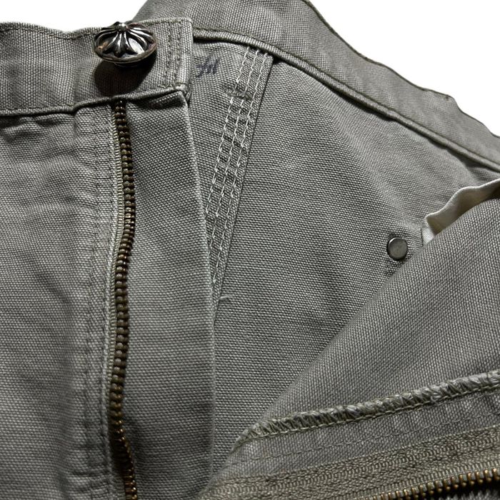 Chrome Hearts Chrome Hearts Sex Records Leather Patch Carpenter Pants Grey | Grailed