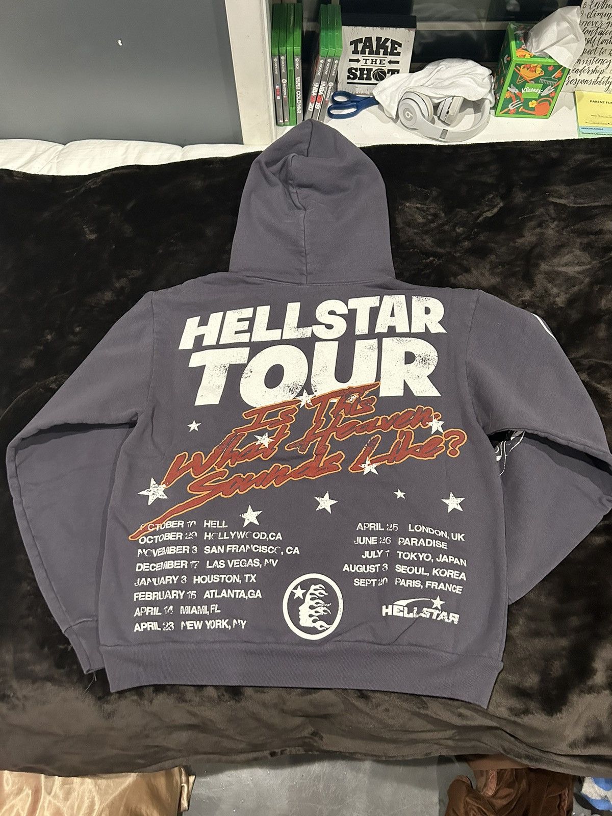 HELLSTAR Hellstar Records Tour Hoodie Vintage Black | Grailed