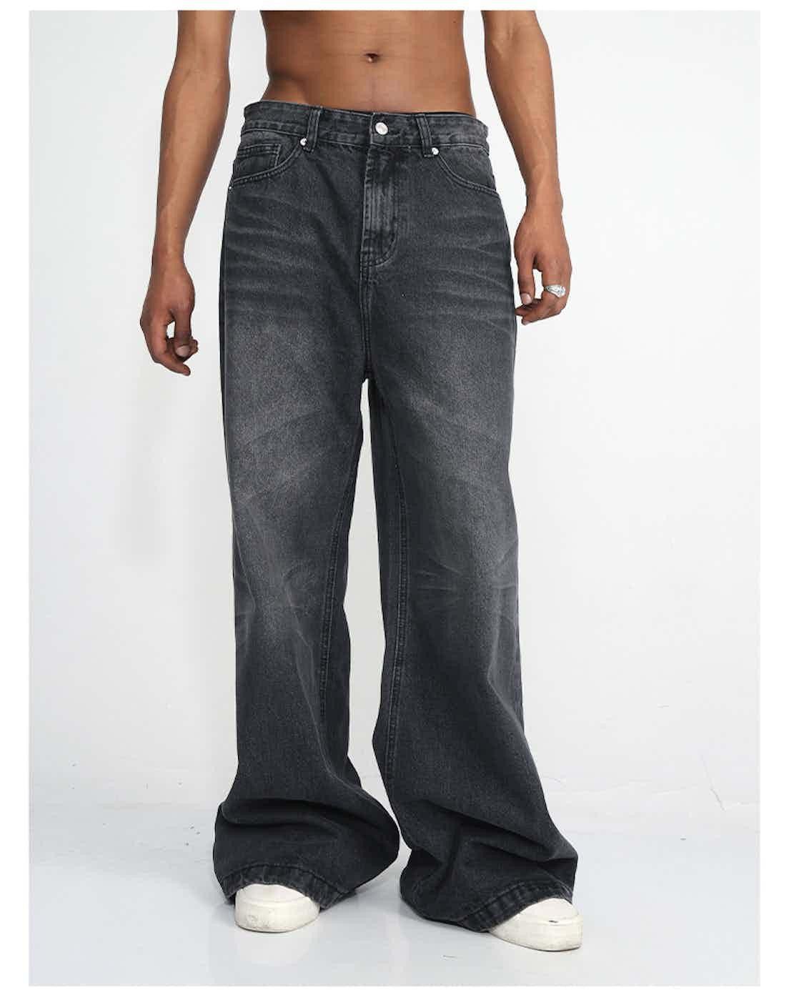 Jean × Streetwear Baggy Flared Wide Leg Stack Denim Jeans | Grailed