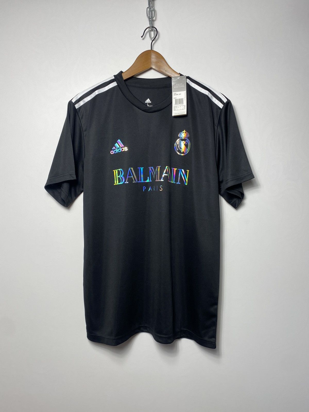 Custom Custom Adidas Real Madrid Balmain Jersey Blockcore | Grailed