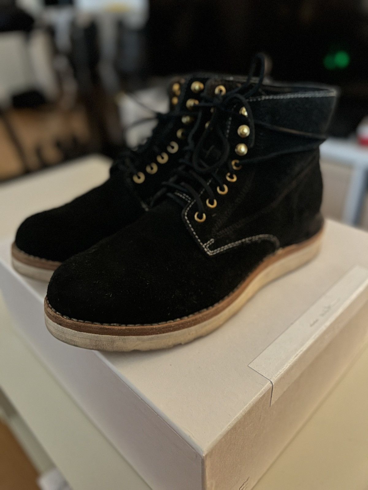 Visvim VISVIM virgil boots-folk Black | Grailed