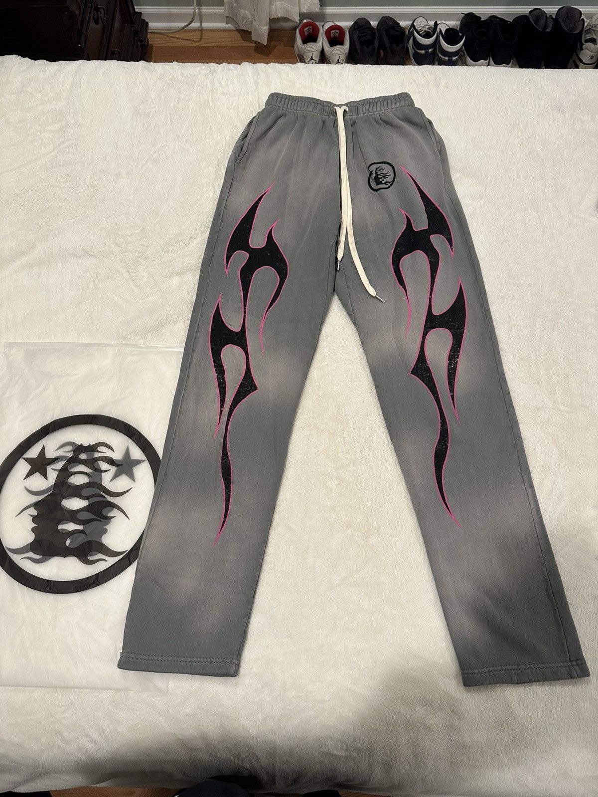 HELLSTAR Hellstar Grey Future Flame Sweatpants | Grailed