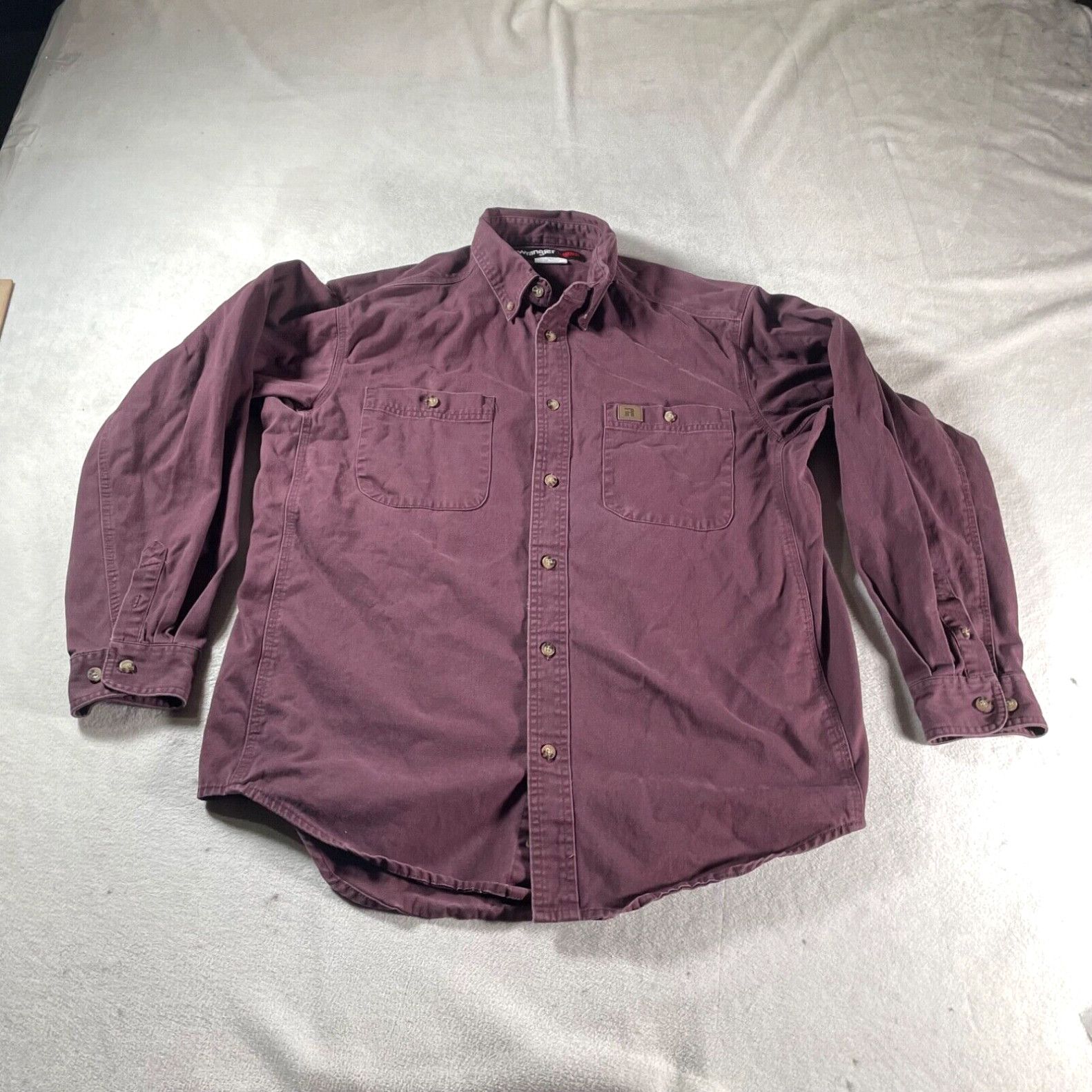 Wrangler Wrangler Canvas Shirt Mens Extra Large Red Thick Heavy Duty ...