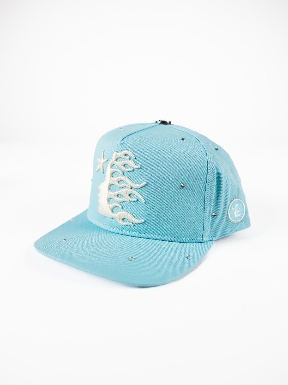 HELLSTAR Hellstar Baby Blue Rhinestone Snapback Hat | Grailed