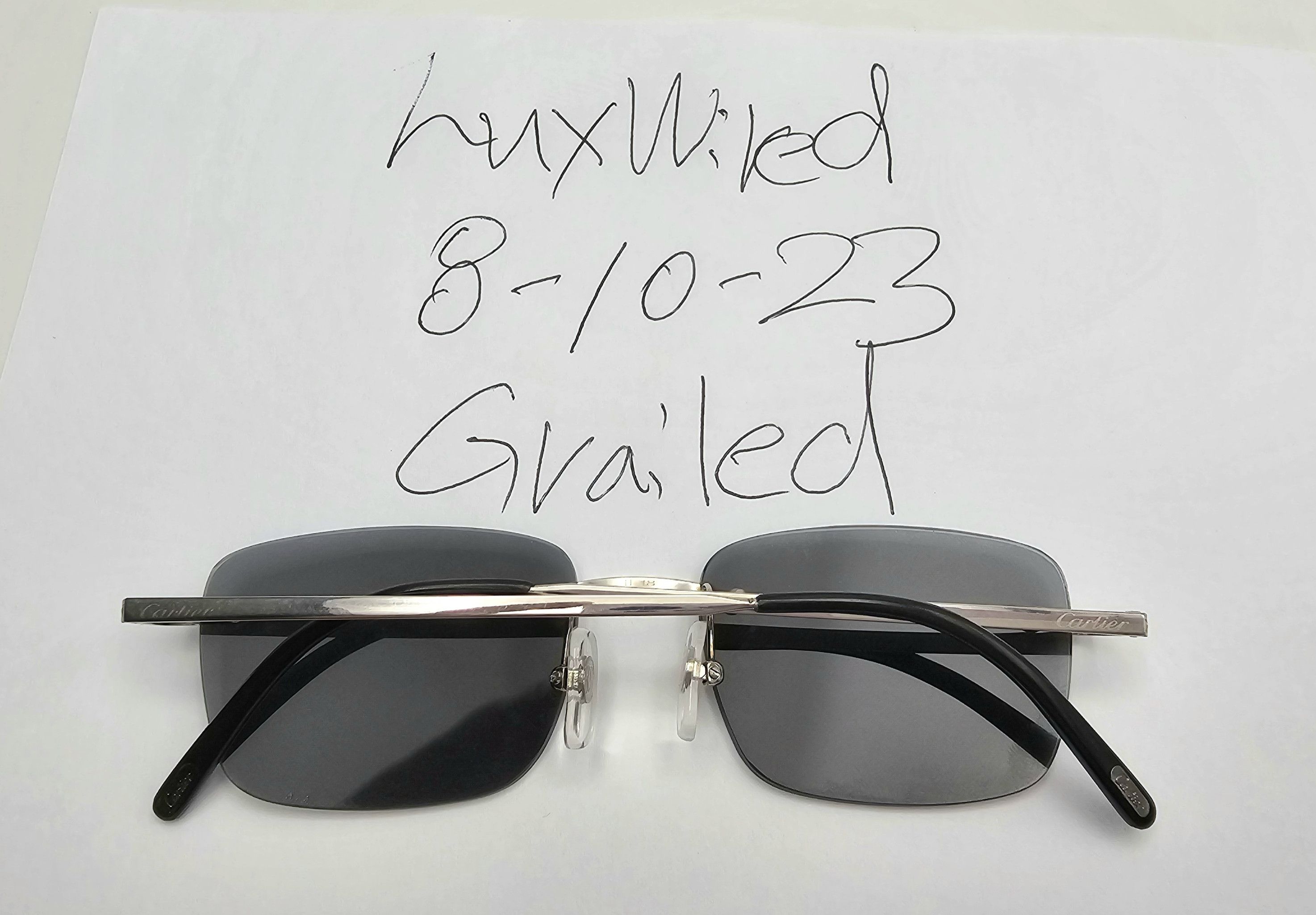 Cartier Luxurious Cartier Silver PLATINUM Rimless Sunglasses | Grailed