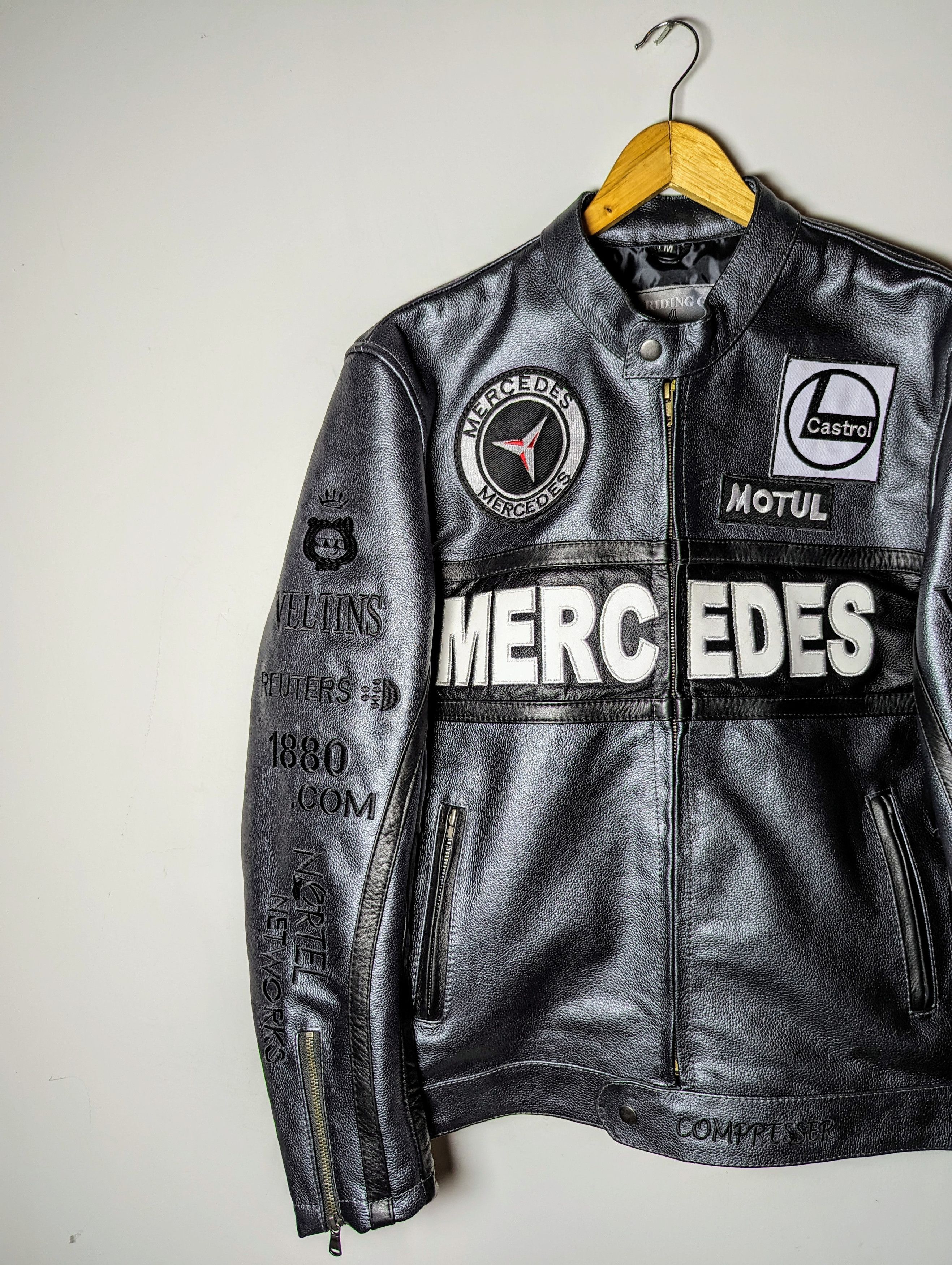Leather Jacket × Mercedes Benz × Racing 🔥🔥 Mercedes Benz Leather Jacket ...