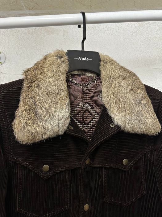 Number (N)ine Number nine 02AW rabbit fur & corduroy jacket | Grailed